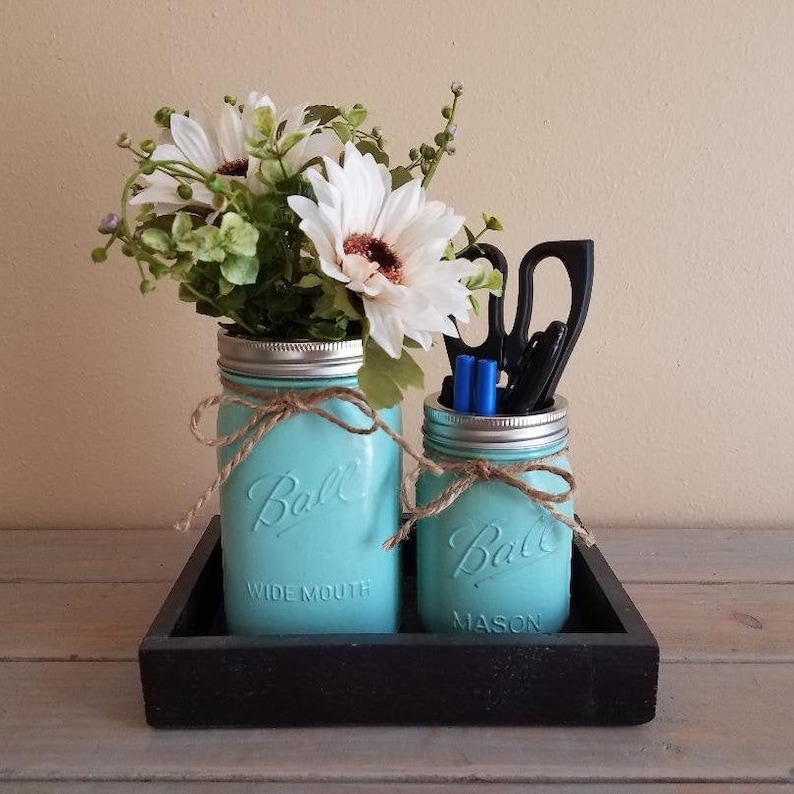 Office Mason Jar Set/office Organizer/desk Organizer/teacher - Etsy