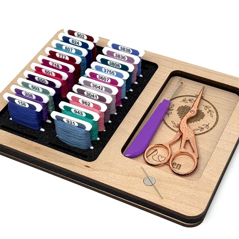 Cross Stitch Bobbin Tray - Etsy