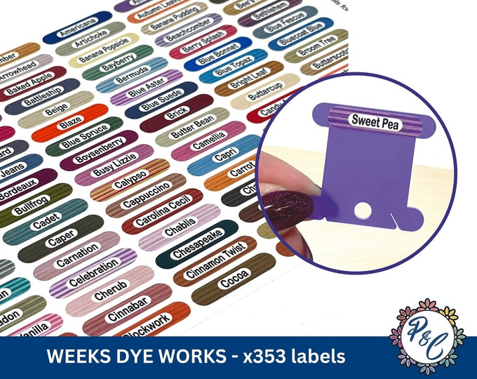 DMC Complete Set of Colour Vinyl Labels Suitable for Annie’s Keepers ...