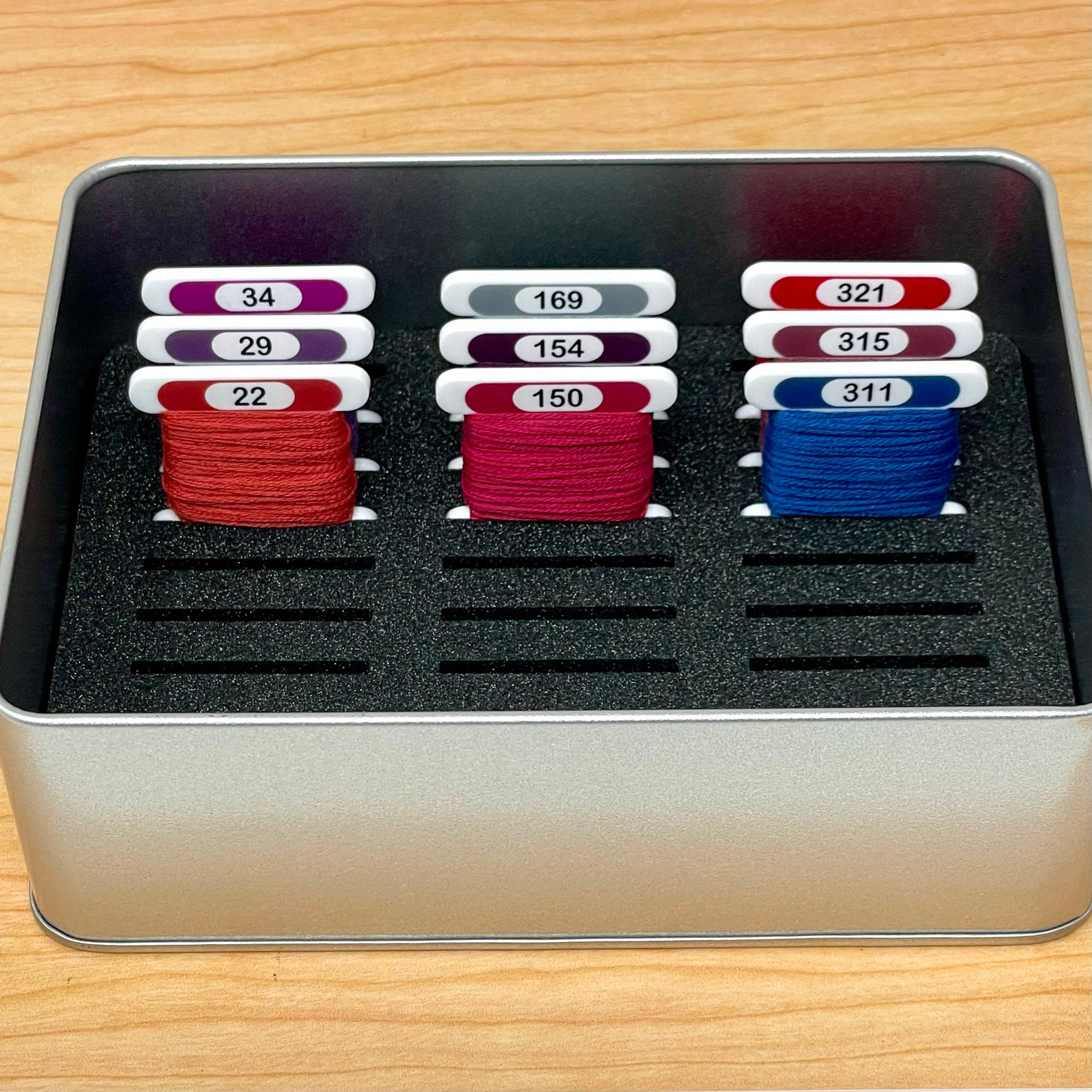 PHD Bobbin Storage Tin With Foam Insert to Hold 30 Bobbins for Cross ...