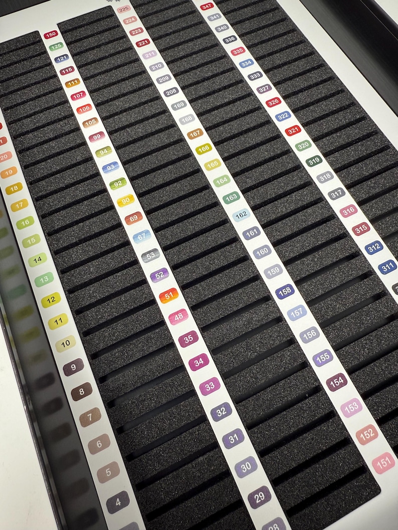 DMC Thread Layout Guide Overlays (set of 5) for Bisley Cabinet | Full ...