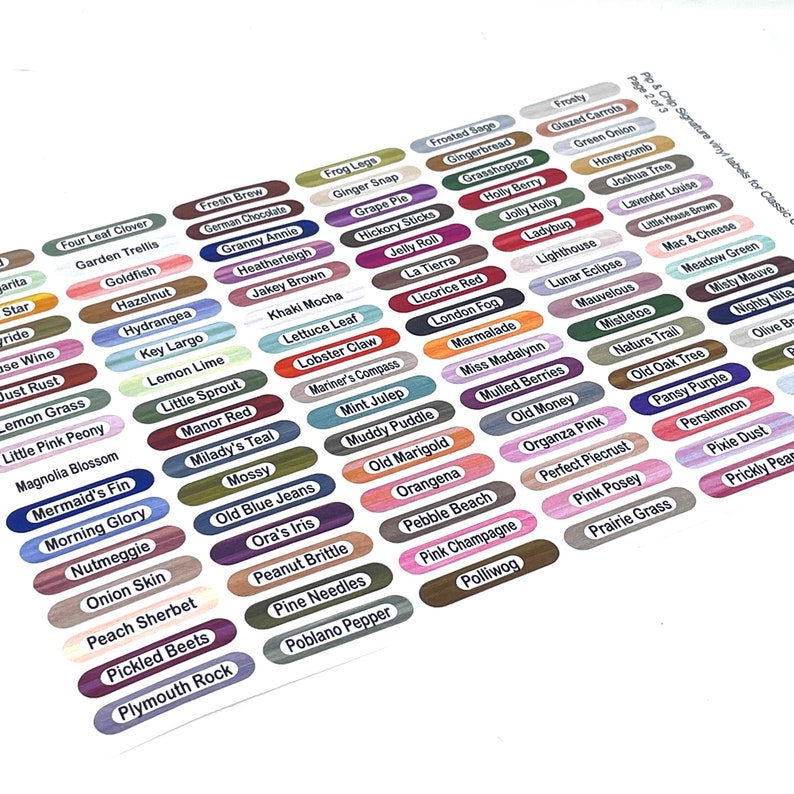 Classic Colorworks - Signature Vinyl Labels X279 | Includes New 2026 ...