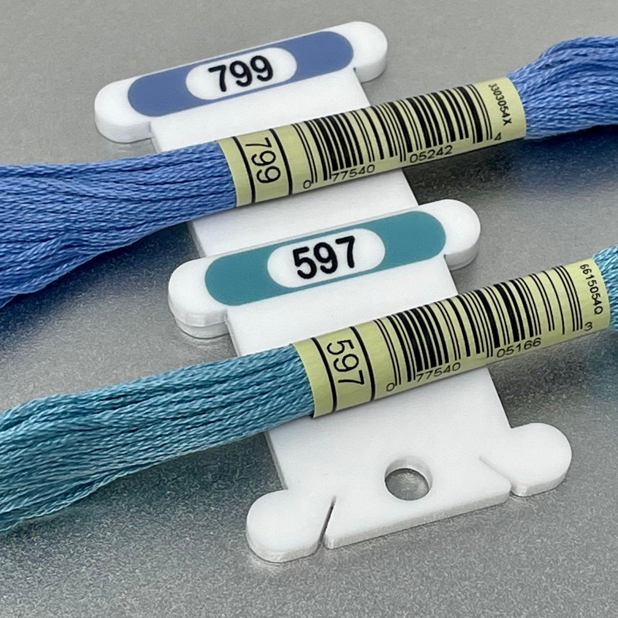 SAMPLE DMC 3mm Acrylic Bobbin With Printed Number and Colours - 1 ...