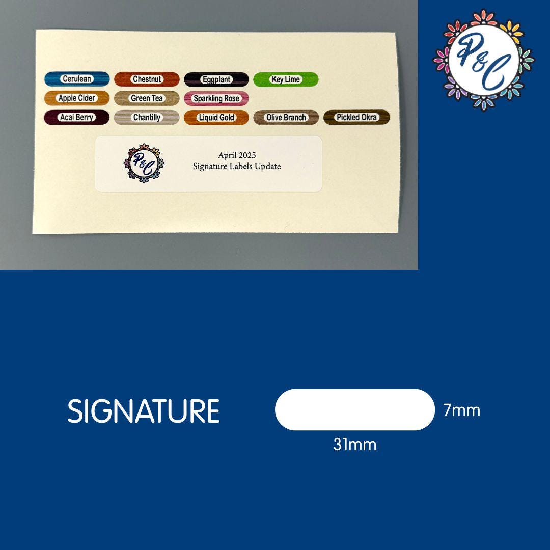 2025 New Colours - X12 Vinyl Labels for Weeks Dye Works, Classic ...