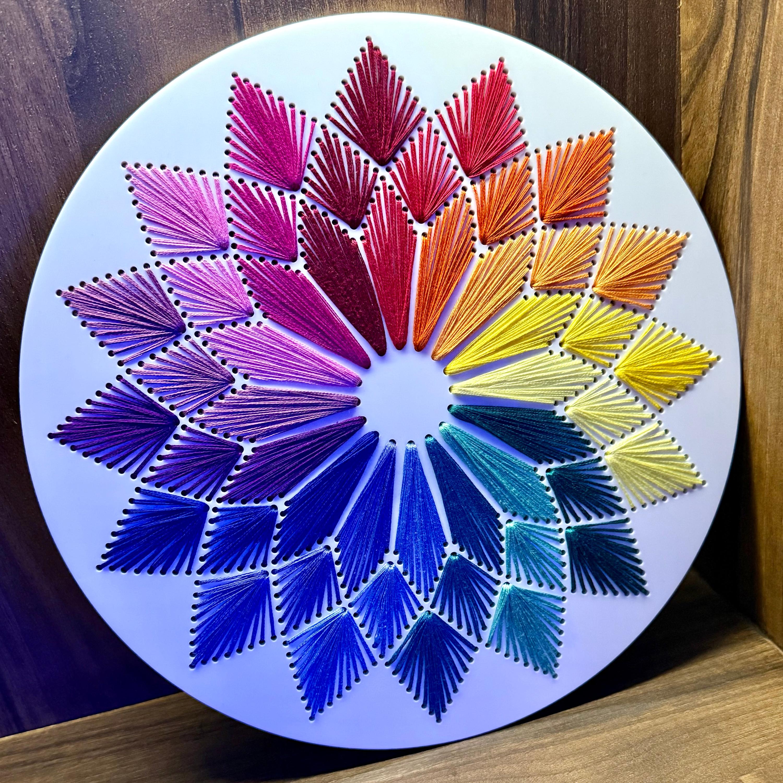 Geometric Flower Acrylic Stitching Base – 25cm | Threads Not Included ...