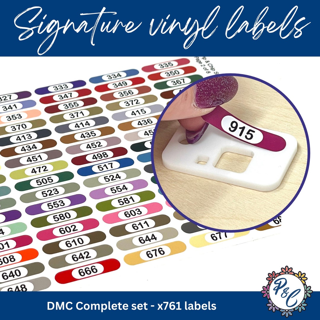 DMC - Signature Vinyl Labels for All DMC Colours (x763 Labels ...