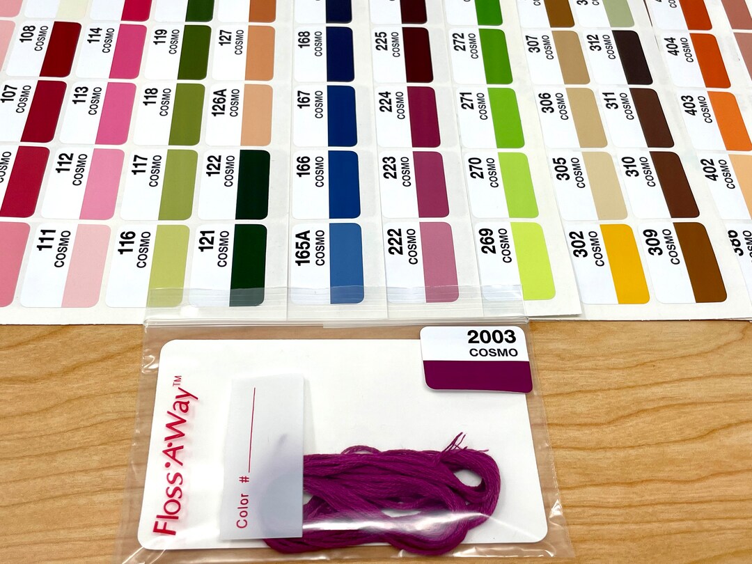 COSMO Colour Vinyl Labels (x500) Suitable for Floss A Way Bags - Etsy