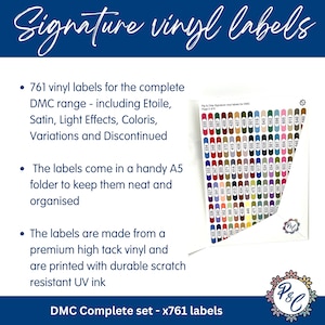 DMC - Signature Vinyl Labels for All DMC Colours (x763 Labels ...