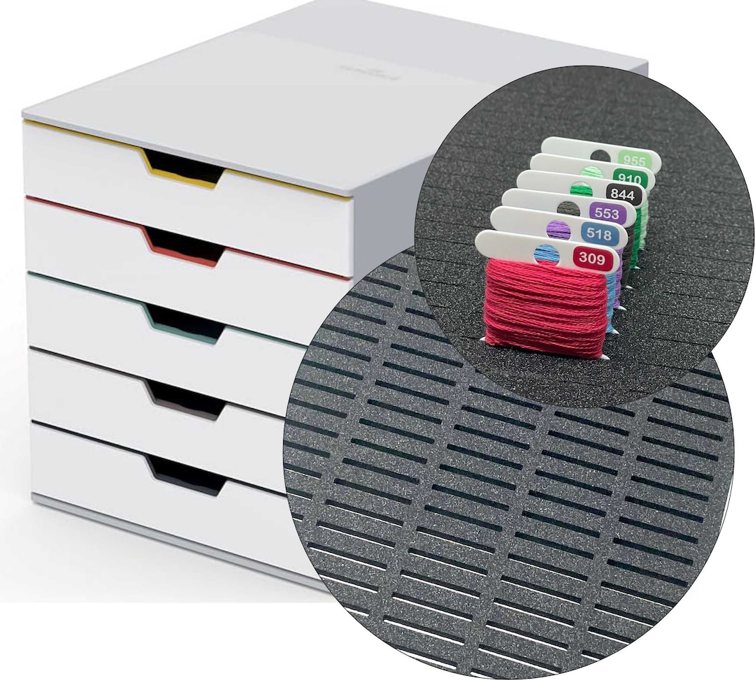Bobbin Foam Inserts for Durable Varicolor 5 Drawer (foam Only, Drawers ...