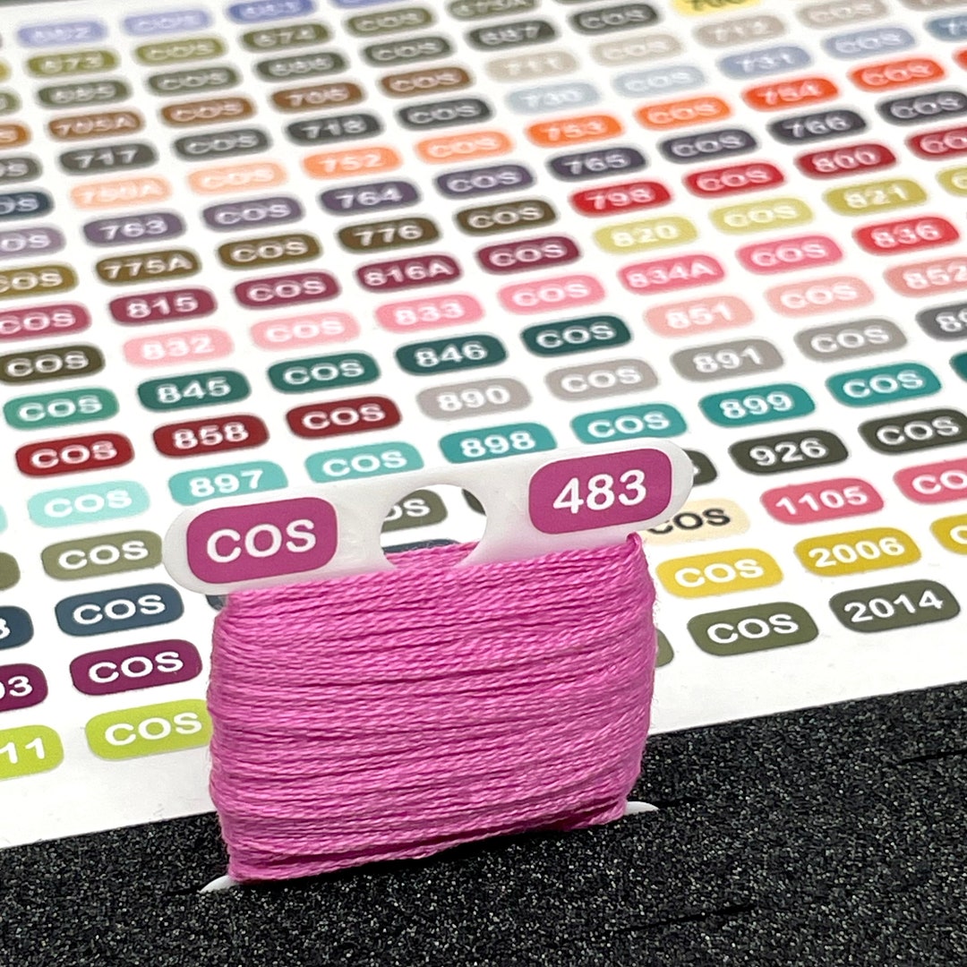 Mini COSMO Colour Vinyl Labels for Bobbins for Solid 500 Colours - Etsy
