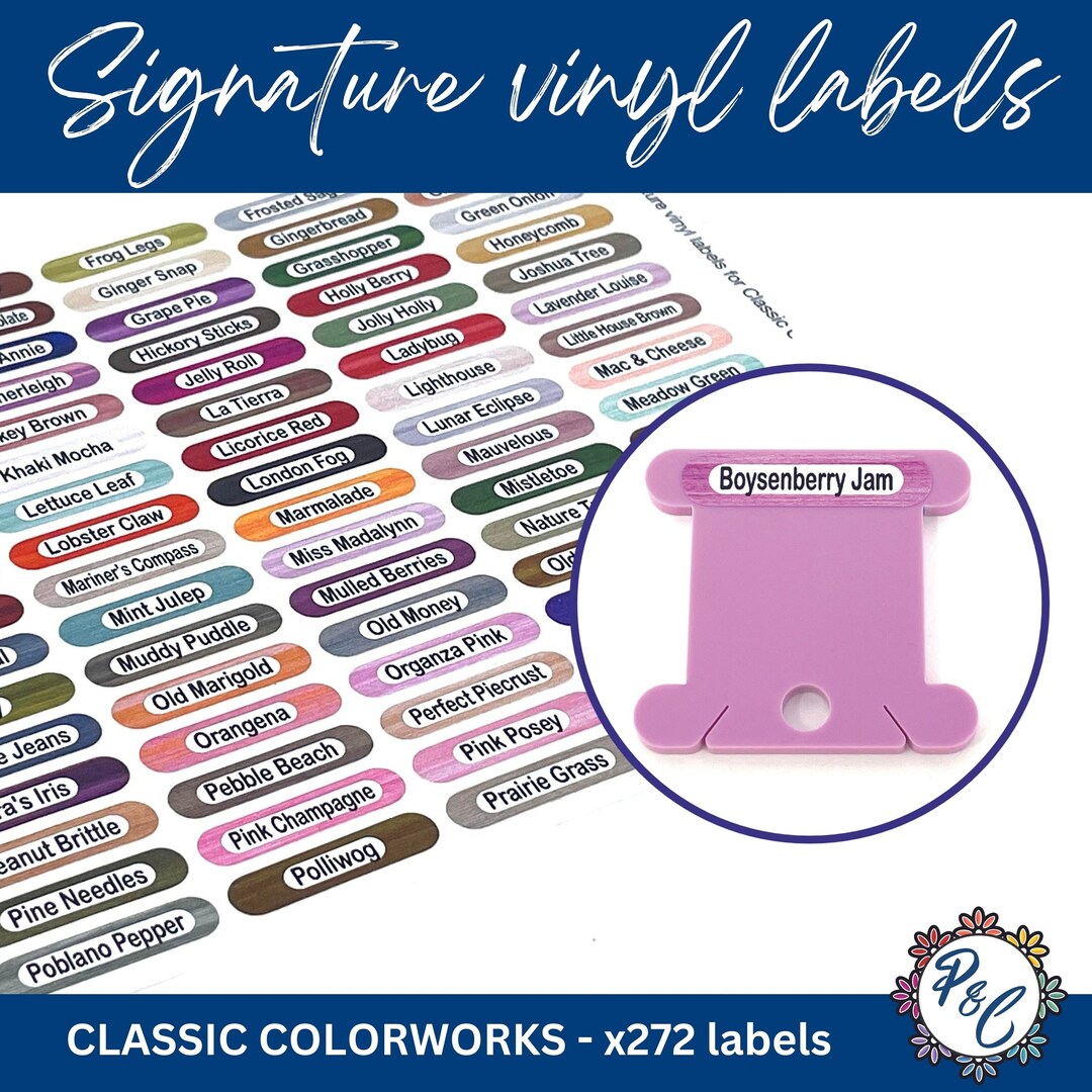 Classic Colorworks - Signature Vinyl Labels X275 | Includes 2025 New ...