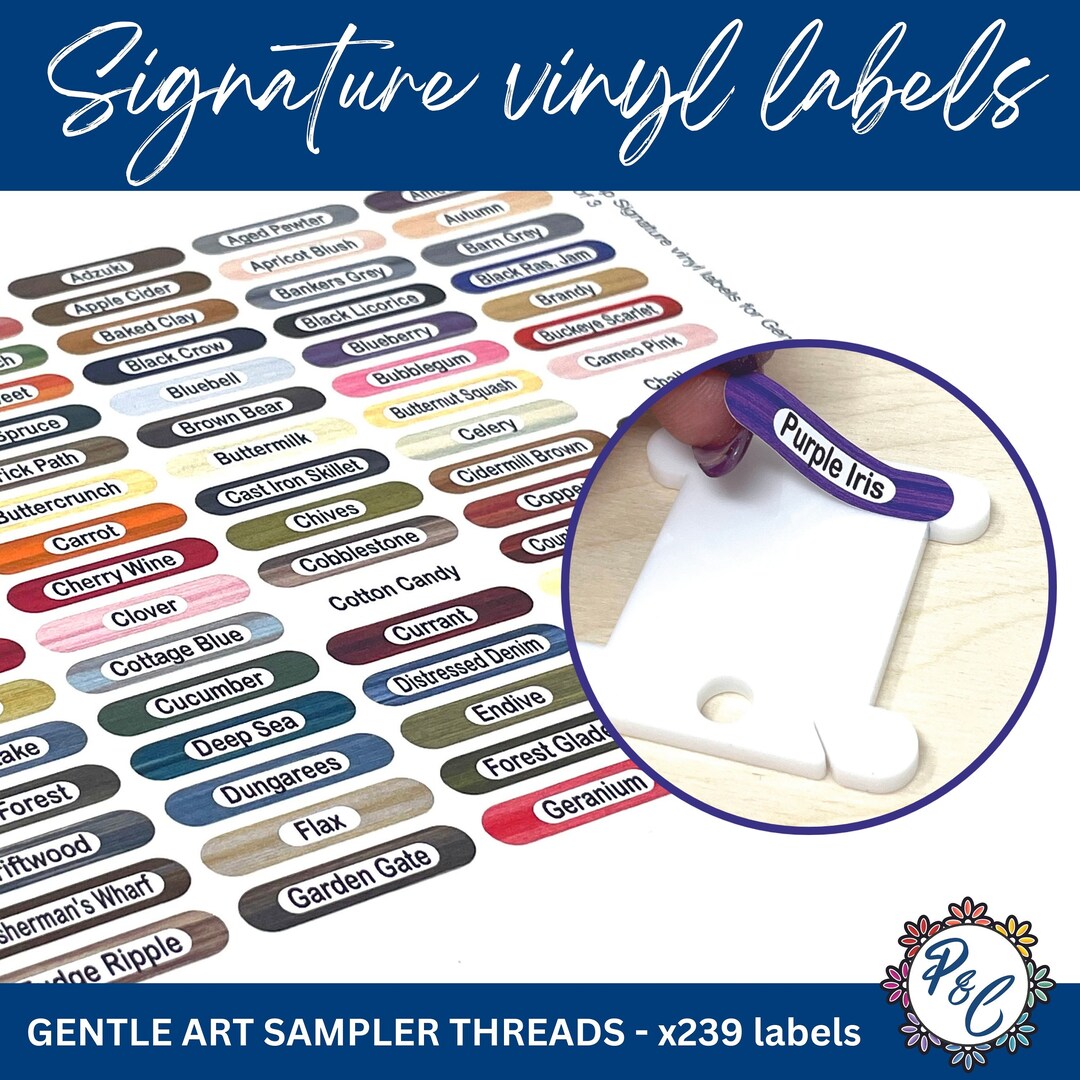 Gentle Arts - Signature Vinyl Labels X247 | Includes New 2026 Colours ...
