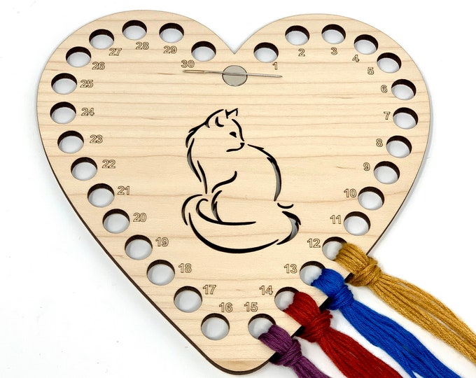 Cat Thread Holder Floss Organiser Cross Stitch Storage Needle - Etsy