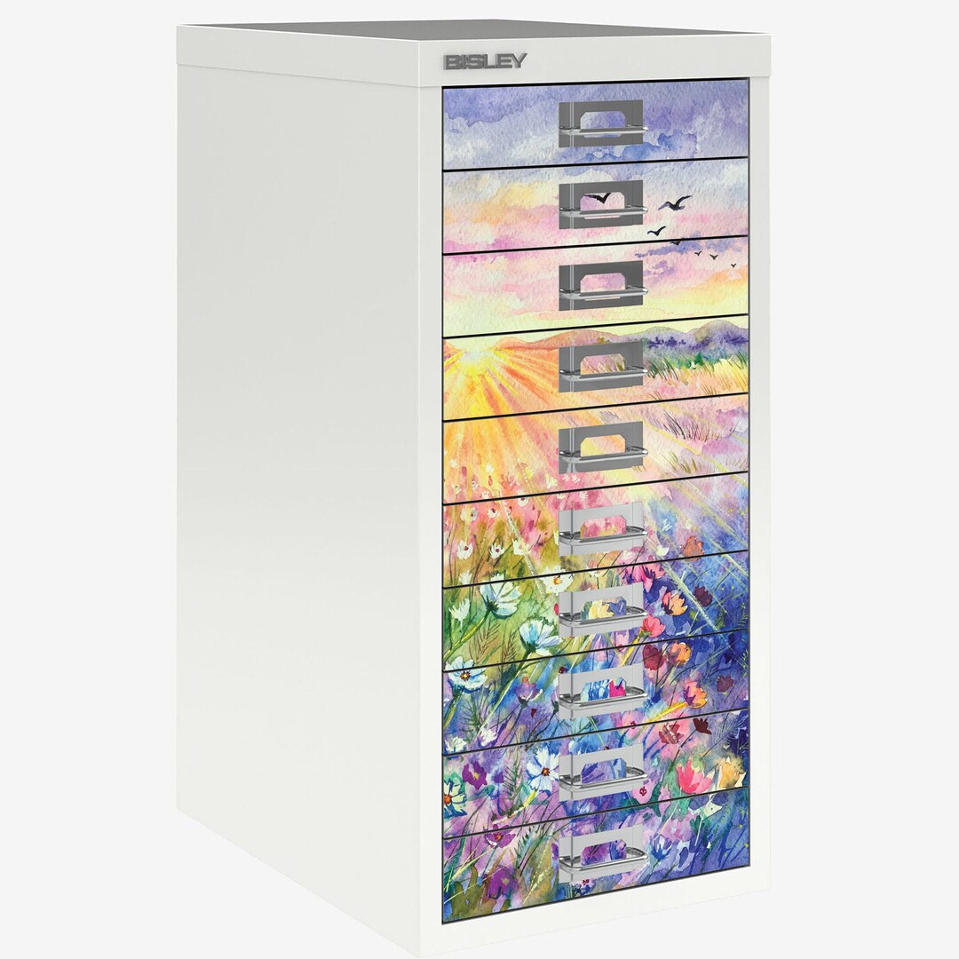 Sunrise Meadows Decals for Bisley 10 Drawer or 15 Drawer Cabinet (not ...