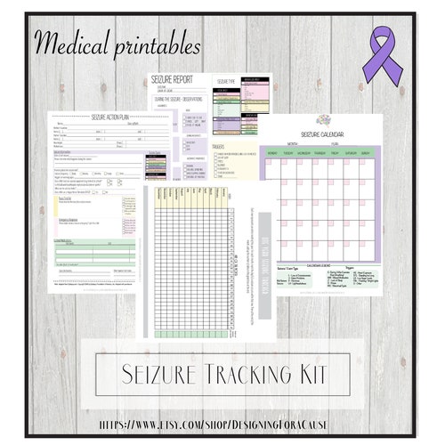 Seizure Tracking Kit Seizure Diary Medical Printables - Etsy