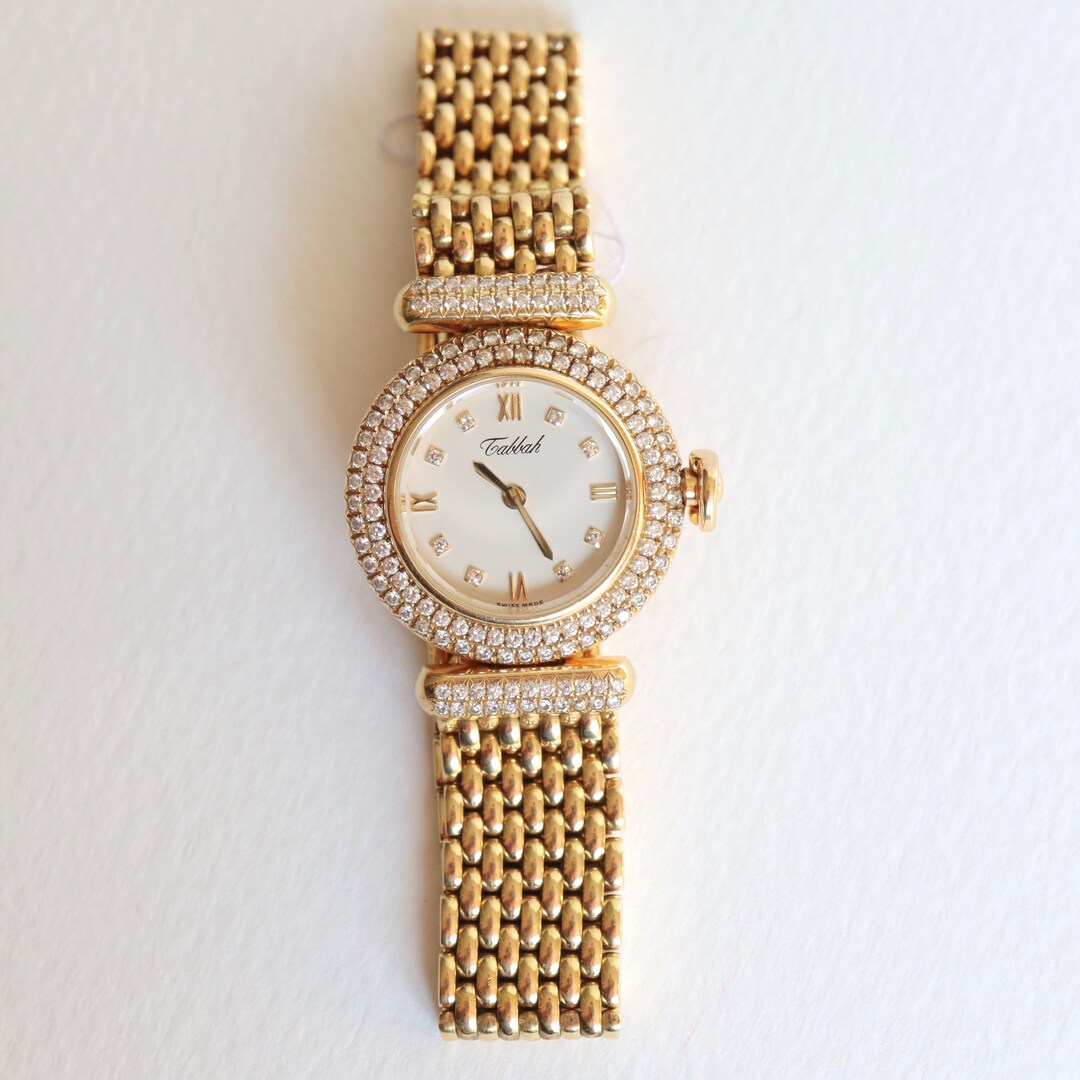 TABBAH Watch in 18K Gold and Beret Model Diamonds - Etsy UK