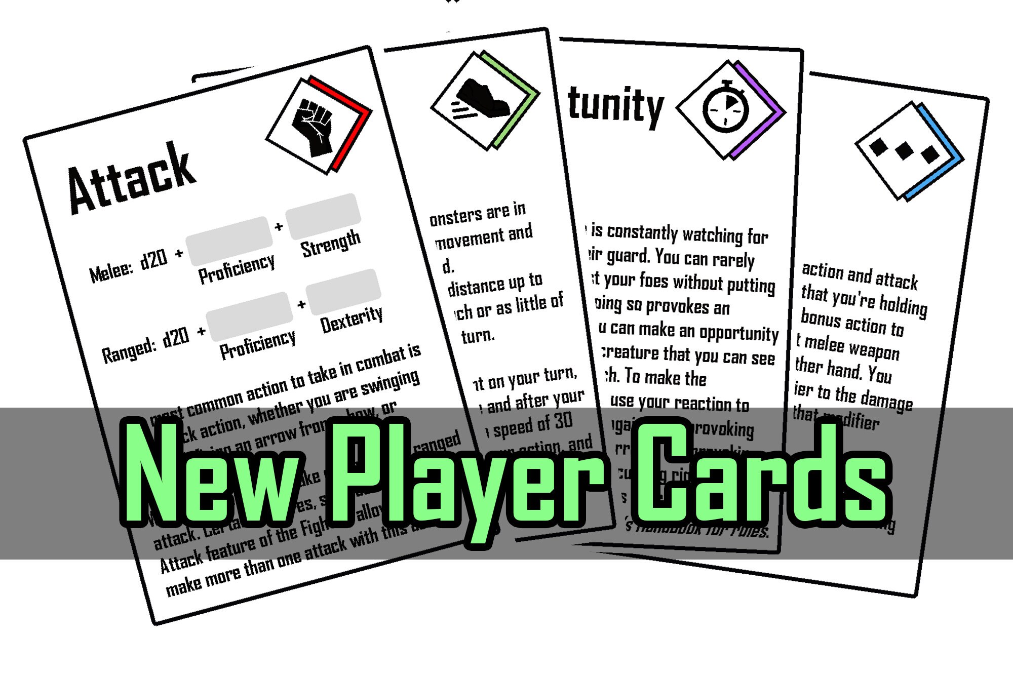 New Player Cards / Dungeons and Dragons 5E / PDF - Etsy