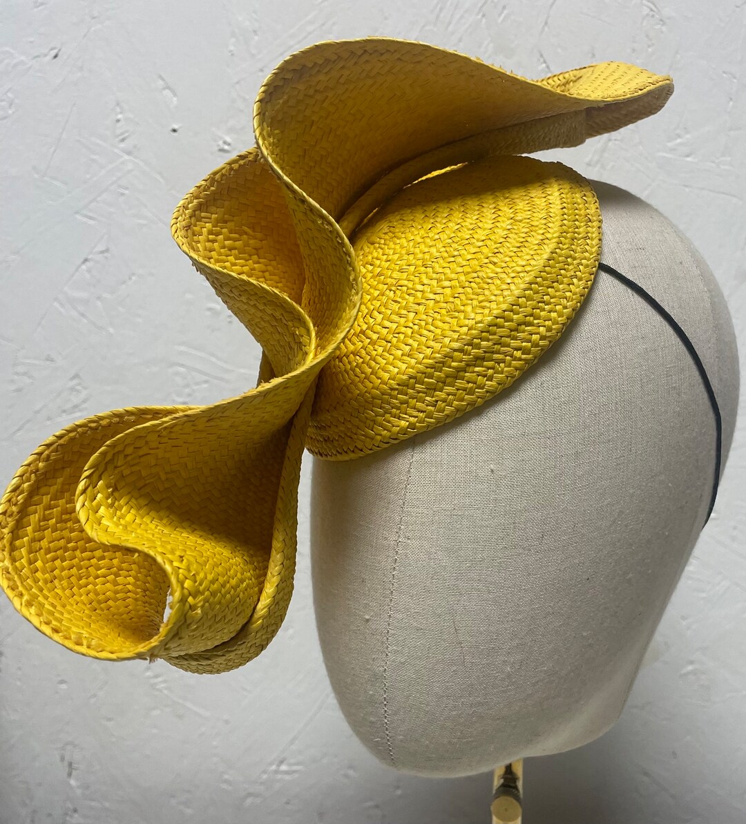 Artisanal Panama Straw Fascinator Base: Handcrafted Sculptural Headwear ...