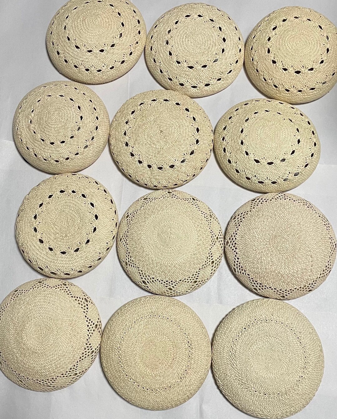 Natural Straw Fascinator Bases - 12 Pack Wholesale for Milliners, Hat ...