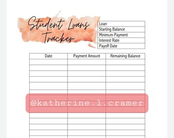 Debt Repayment Worksheet - Etsy