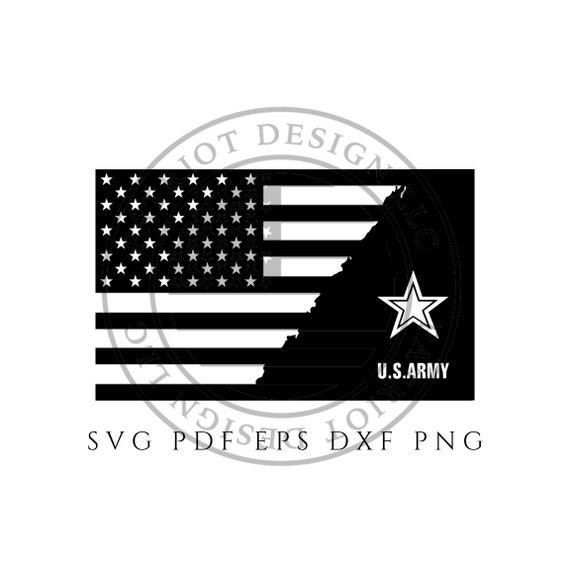Military Us Flag Vector Art