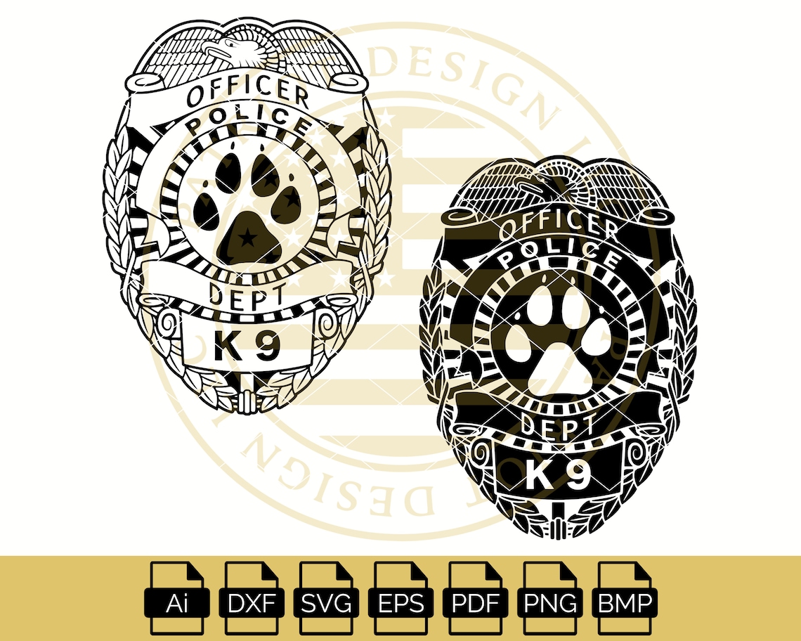 K9 Police Badge K9 Police File Police Badge Vector K9 | Etsy