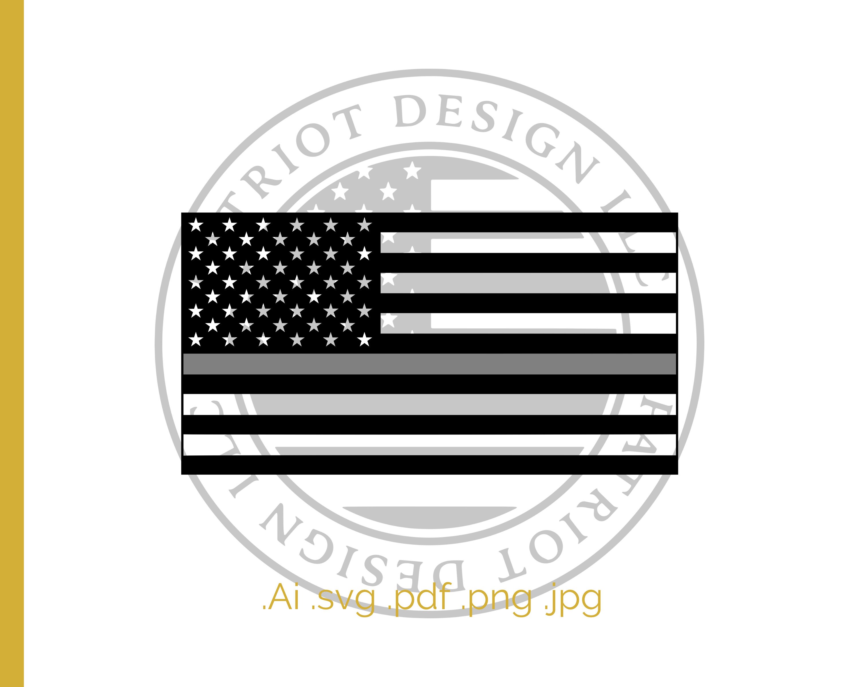 Corrections Officer Flag Corrections Flag Silver Line Etsy