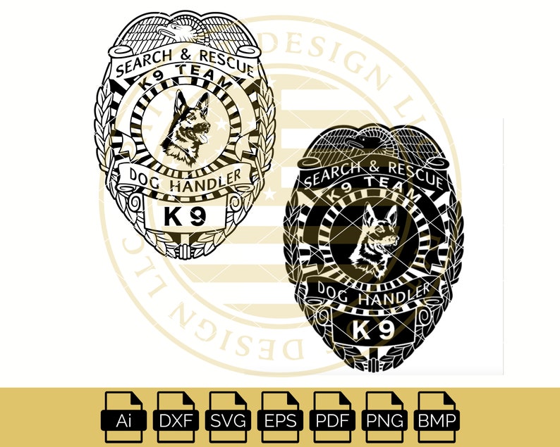 K9 Police Badge K9 Police File Police Badge Vector K9 | Etsy