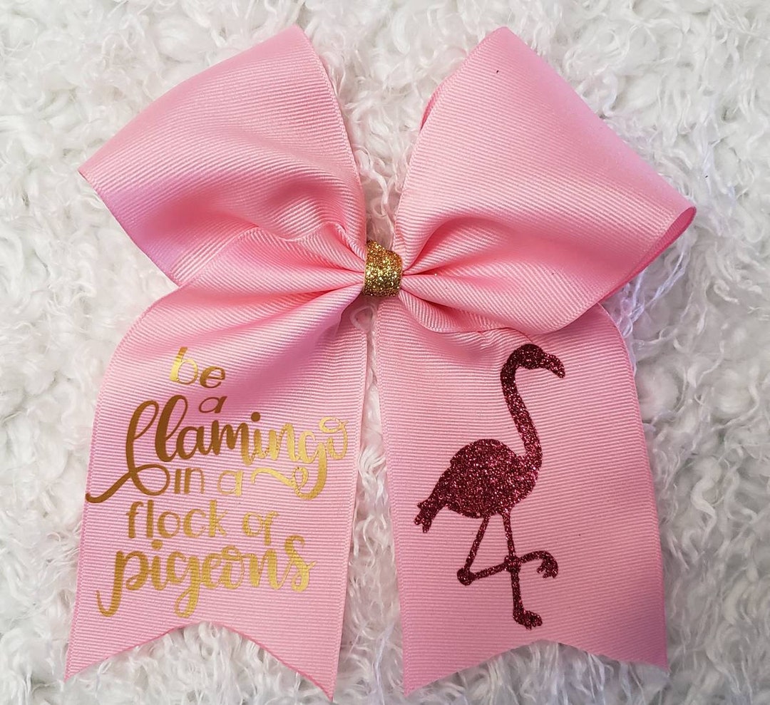 Be a Flamingo Cheer Bow - Etsy