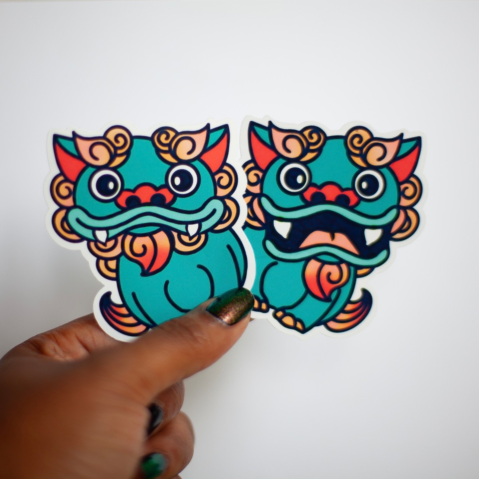 Okinawa Shisa Dog Stickers 2 PACK Okinawa Japan Sticker Japan Sticker ...