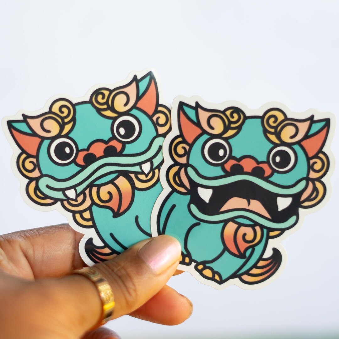 Okinawa Shisa Dog Stickers *2 PACK* | Okinawa Japan Sticker | Japan ...
