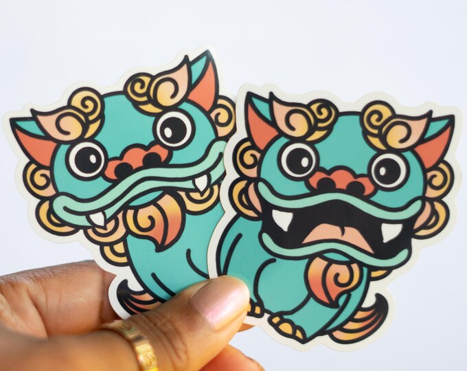 Okinawa Shisa Pair Stickers Pack of Two Okinawa Sticker Japan Sticker ...