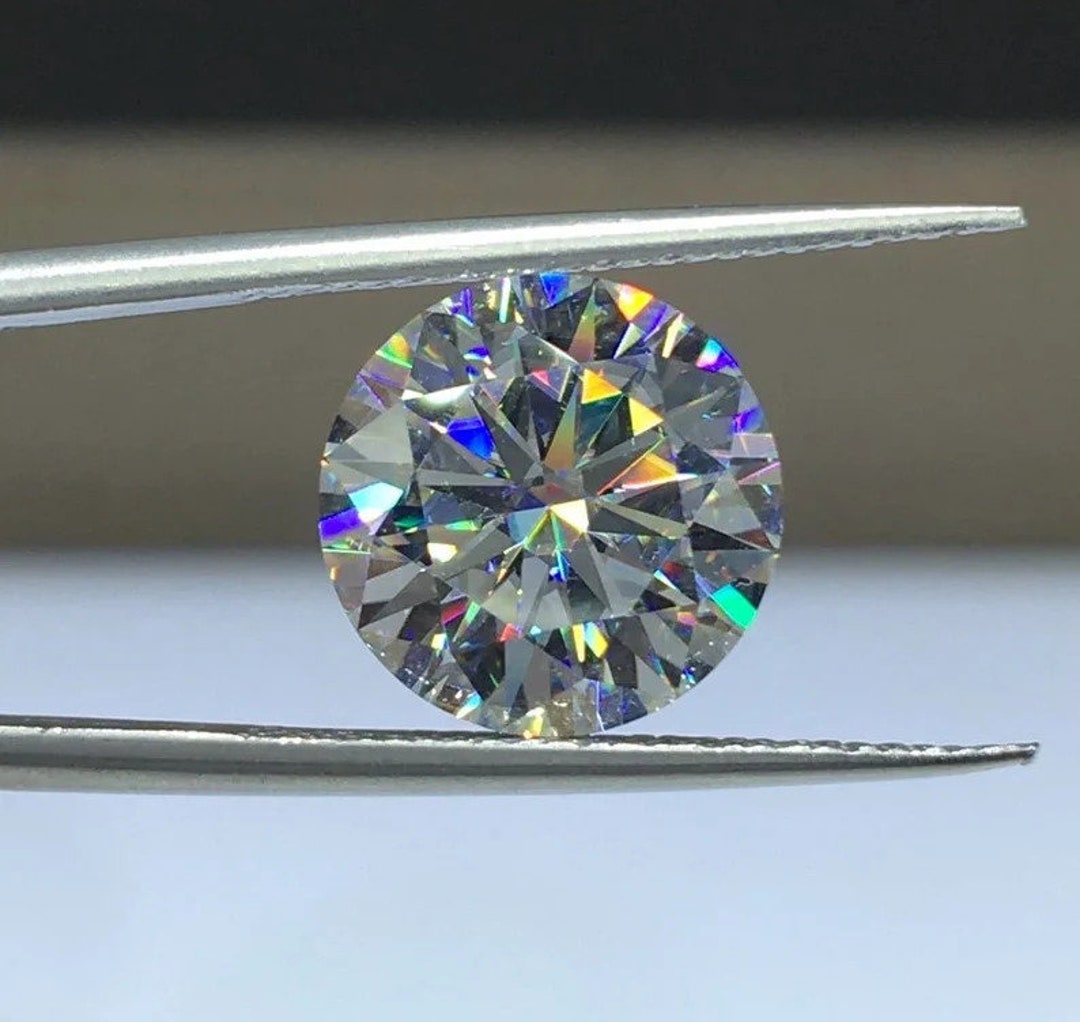 GRA Certified Moissanite Gemstone: D Color VVS Clarity, Laser Engraved ...