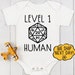 Level One Human Baby Bodysuit MMO RPG Twenty Sided Die | Etsy