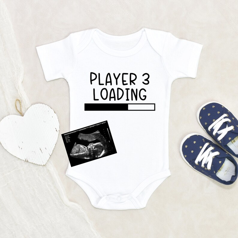 Player Three Loading Gamer Baby Bodysuit Baby Announcement - Etsy