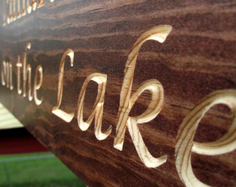 Lake House Address Sign - Etsy