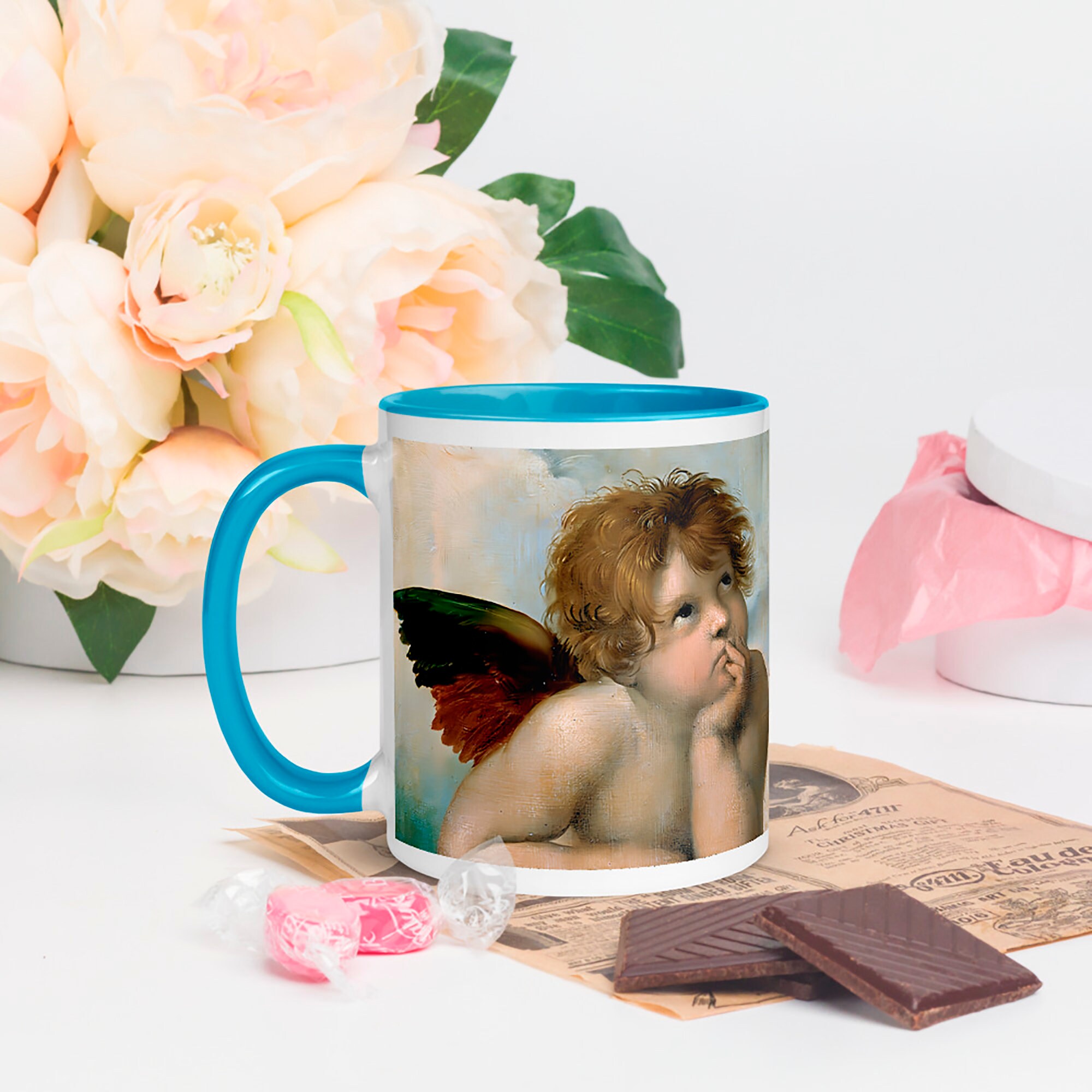 Angels by Rafael Sanzio Mug Color Interior, Little Angels From the ...