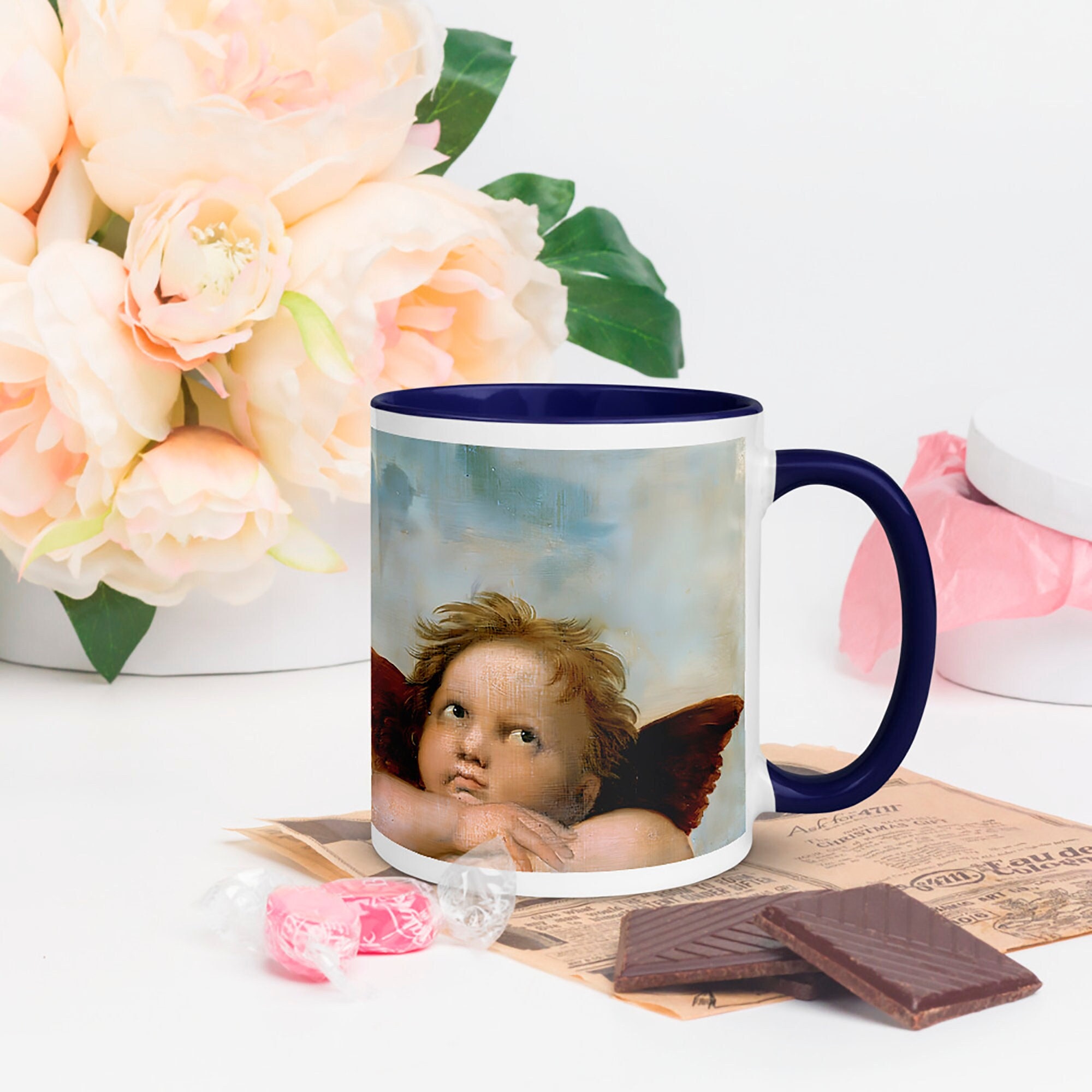 Angels by Rafael Sanzio Mug Color Interior, Little Angels From the ...