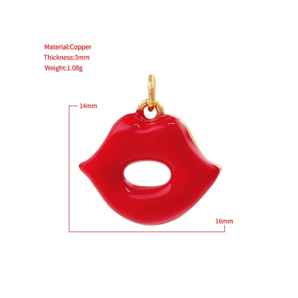 Red Lips Necklace - Etsy