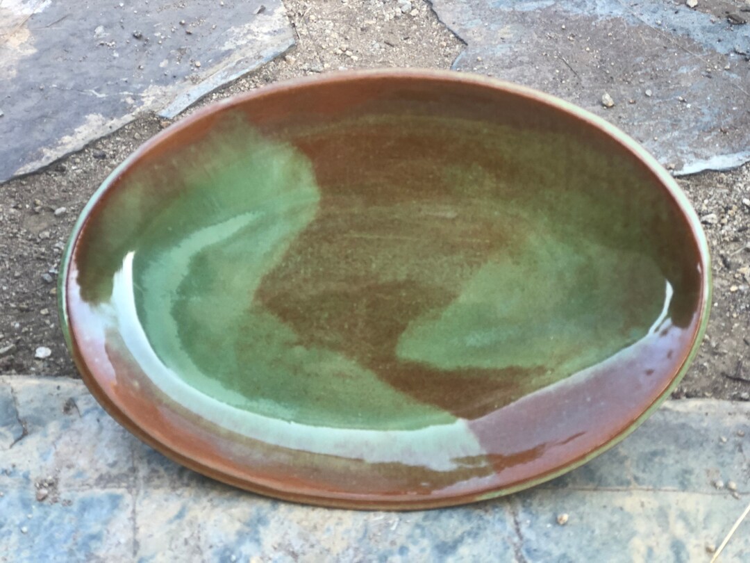 Red Clay Plater. This Serving Platter Screams Mid-century. - Etsy