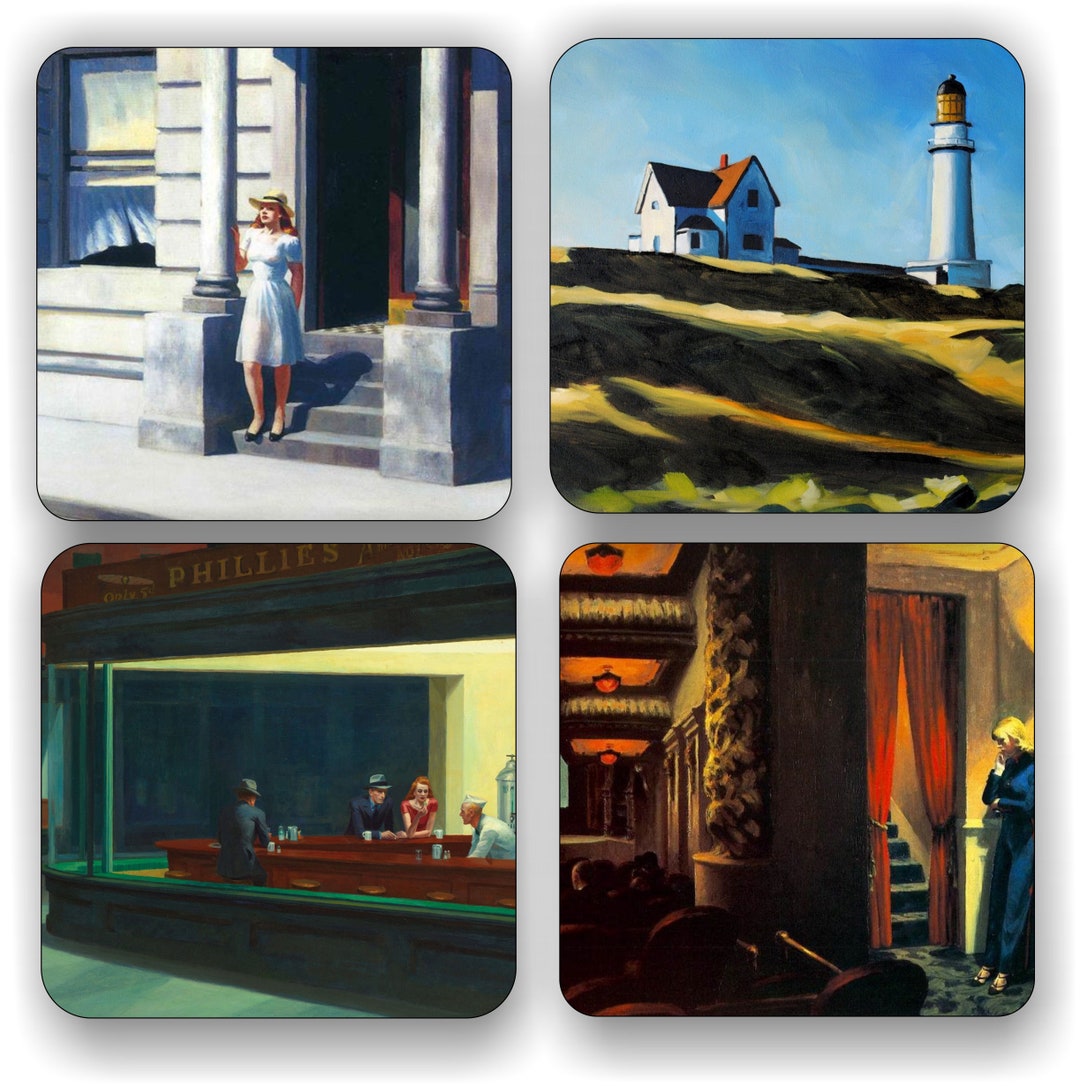 Edward Hopper Set of Four Coasters - Etsy