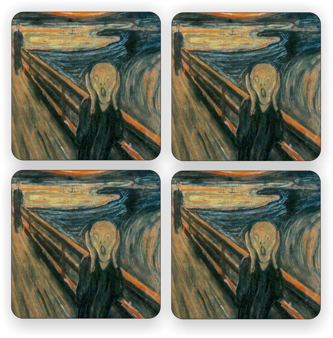 Edvard Munch 'the Scream' Coaster Set of Four. - Etsy