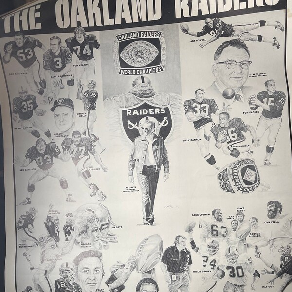 Oakland Raiders Poster - Etsy