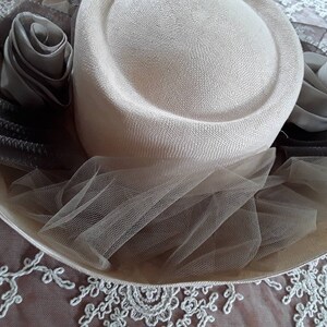 Vintage Hat With Tulle Flowers - Etsy