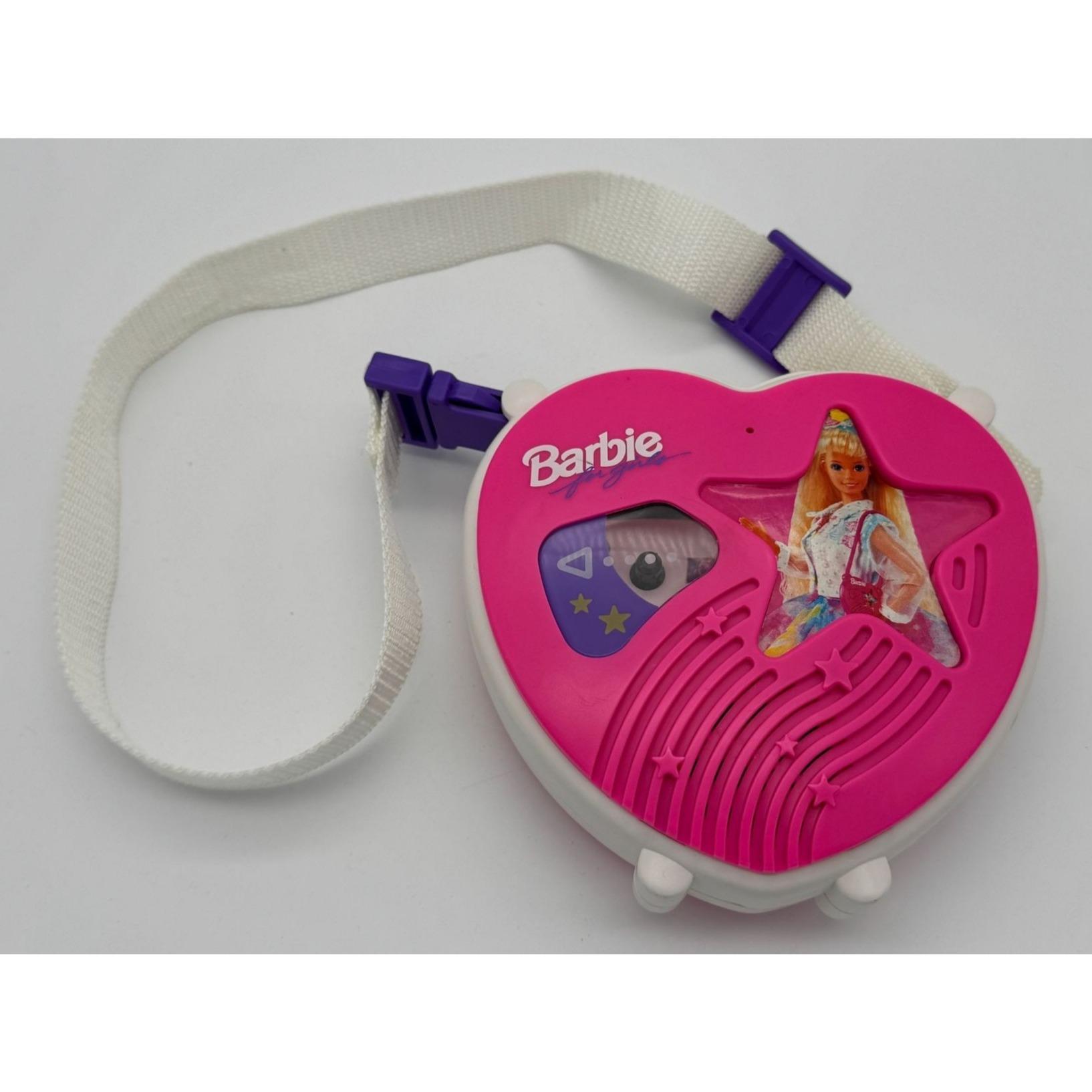 Vintage 1993 Barbie Cassette Tape Player BE-400 Pink Heart Portable ...