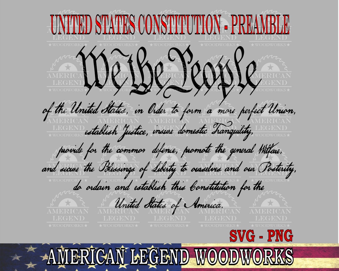 US Constitution - Preamble - We the People Svg Png - High Quality ...