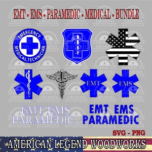 EMT EMS Paramedic Medical Bundle Svg Png Vector High-quality Digital ...