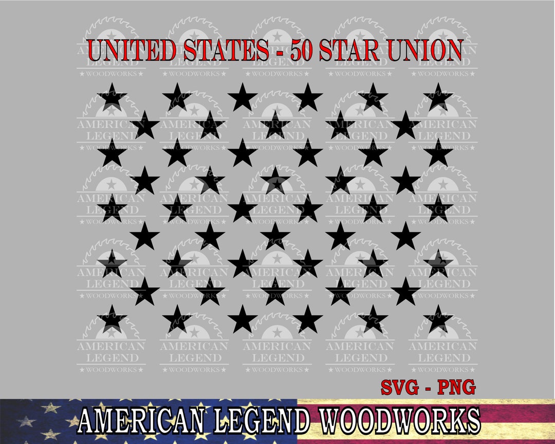 US Flag 50 Star Union Svg Png Vector Cut File Stencil Silhouette Cricut ...