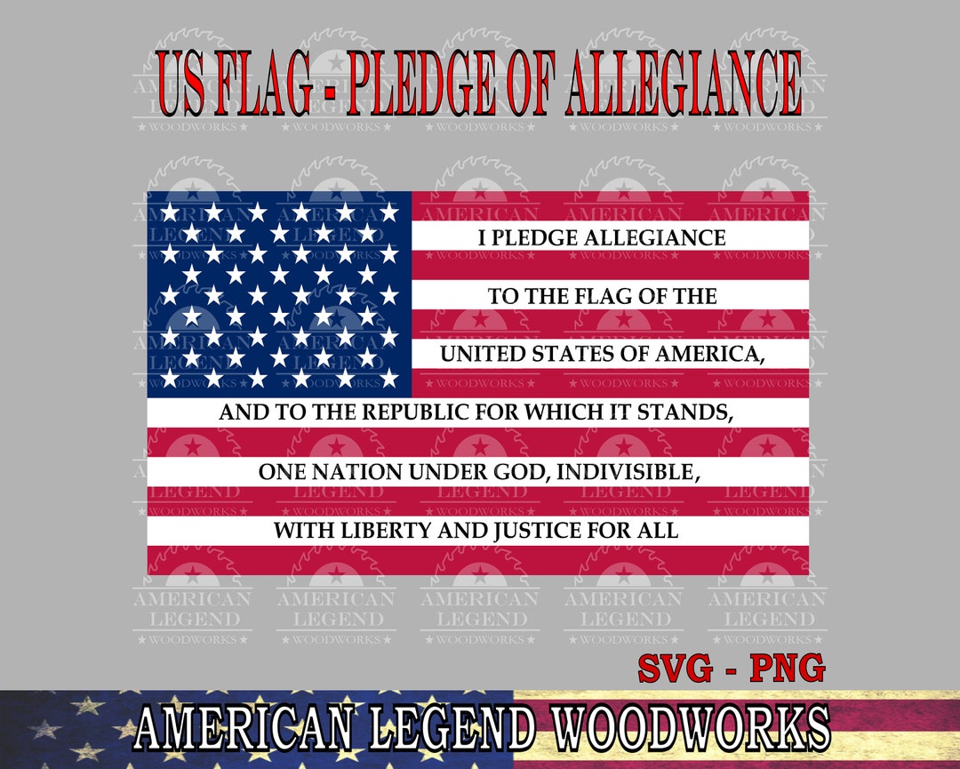 US Flag Pledge of Allegiance Svg Png Vector Cut File High Quality ...