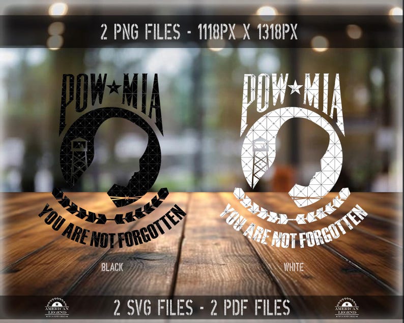 POW MIA Flag Logo: Vector File (svg, Png, Pdf) (digital Download) - Etsy